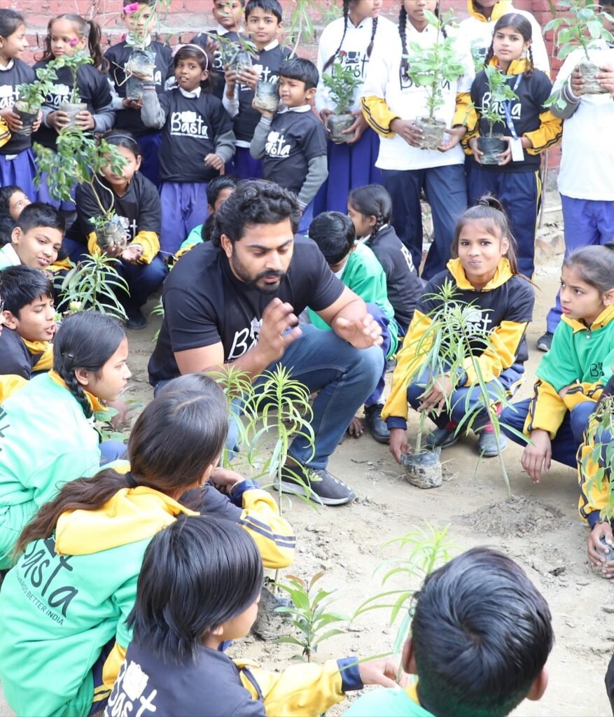 Students at the Basta Foundation plant and maintain trees as a monthly ...